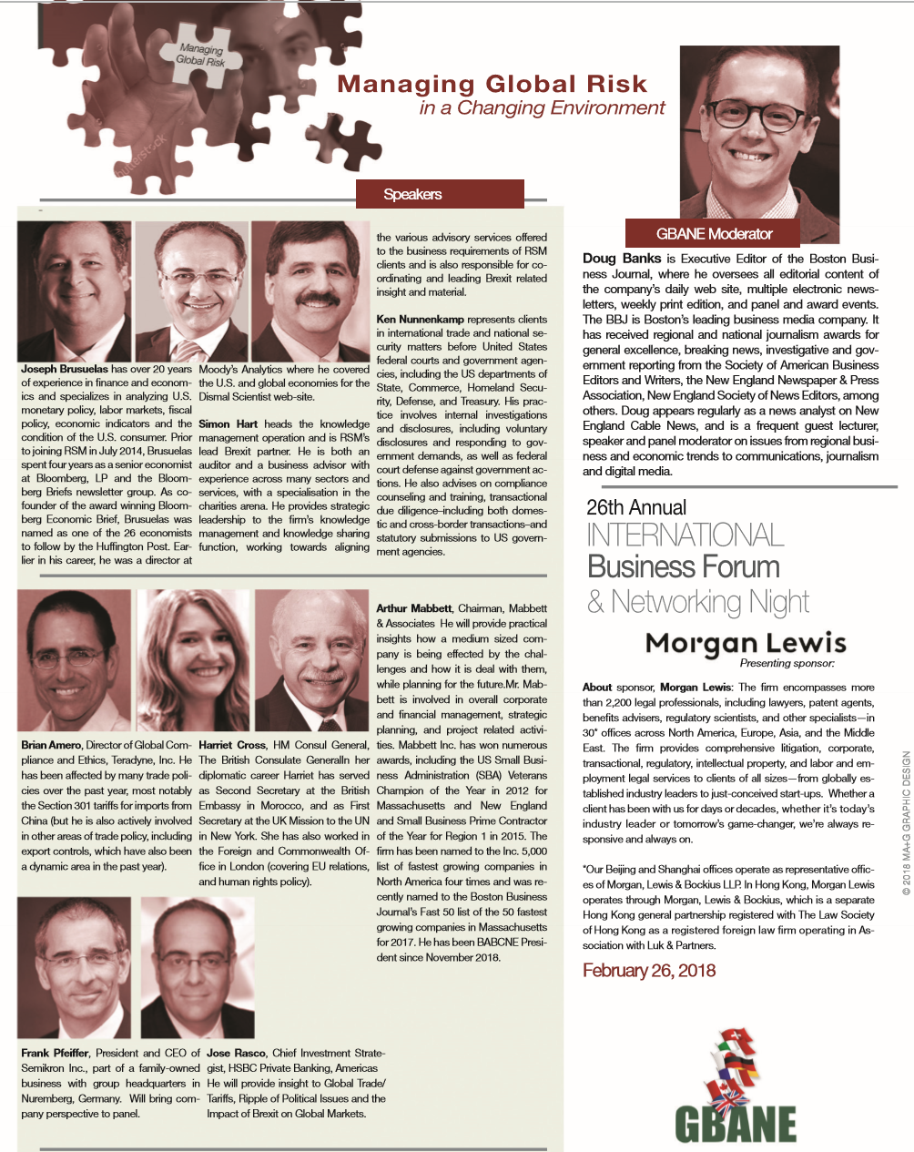 26th Annual International Business Forum & Networking Evening (GBANE ...